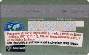 Bank Card: Bankinter Platinum (Bankinter, SpainCol:ES-MC-0423.01