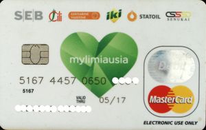 Bank Card: MasterCard - mylimiausia (SEB Bank, LithuaniaCol:LT-MC-0017.01
