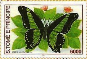 Briefmarke: Papilio bromius (São Tomé und Príncipe(Butterflies (2001 ...