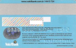 Bank Card: VakıfKart (VakifBank, Türkiye (Turkey)Col:TR-MC-0335