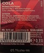 Drink Label: Mixery Cola (Karlsberg Brauerei, Germany, Federal ...