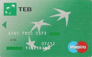Bank Card: Teb (Turk Ekonomi Bankasi, Türkiye (Turkey)Col:TR-MS-0030.01