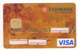 Bank Card: Visa Gold (Eximbank, MoldovaCol:MD-VI-0019.02