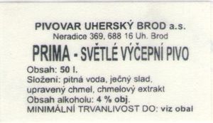 Drink Label: C75II-Prima světlé pivo (Pivovar Uherský Brod, Czech ...