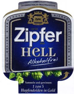 Drink Label: Zipfer Hell Alkoholfrei (Brauerei Zipf, AustriaCol:AT-BEER ...