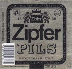 Drink Label: Zipfer Pils (Brauerei Zipf, AustriaCol:AT-BEER-004731