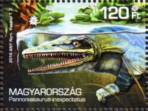 Stamp: Pannoniasaurus inexpectatus (Hungary(Bakony Dinosaurs) Mi:HU ...
