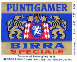 Drink Label: Puntigamer Birra Speciale (Brauerei Puntigam, AustriaCol ...