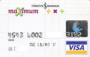 Bank Card: Maximum (Türkiye İş Bankası, Turkey) Col:TR-VI-0332.01
