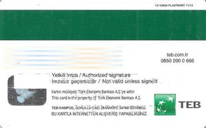 Bank Card: TEB (Turk Ekonomi Bankasi, Türkiye (Turkey)Col:TR-VI-0355.01