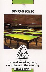 Functional Card: bce Snooker (Advertising and Promotion, Belgium ...