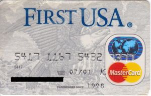 Bank Card: First USA (First USA Bank, United States of America) Col:US ...