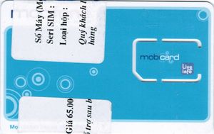 Phonecard: GSM Card (Mobile Vietnam, Vietnam) (MobiCard - GSM / SIM ...