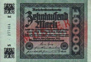 紙幣: 10,000 Mark (ドイツ(1923 2nd Issue - Reichsbanknote, Republic Treasury ...