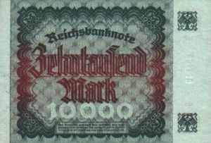 紙幣: 10,000 Mark (ドイツ(1923 2nd Issue - Reichsbanknote, Republic Treasury ...