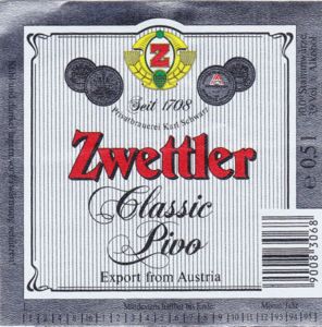 Drink Label: Zwettler Classic Pivo (Privatbrauerei Zwettl, AustriaCol ...