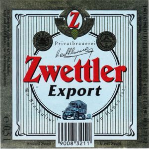 Drink Label: Zwettler Export (Privatbrauerei Zwettl, AustriaCol:AT-BEER ...