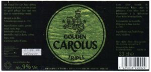 Drink Label: Gouden Carolus Triple (Brouwerij Het Anker, BelgiumCol:BE ...