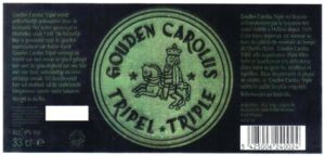 Drink Label: Gouden Carolus Triple-Tripel (Brouwerij Het Anker ...