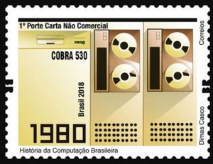 Stamp: Cobra-530 Computer - 1980 (Brazil(History of Computers in Brazil ...