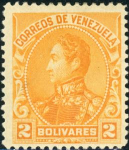 Stamp: Simón Bolívar facing left (Venezuela(Effigy of Simón Bolívar) Mi:VE 59,Sn:VE 149,Yt:VE 64 ...