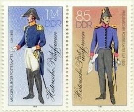 Stamp: Historic Postal Uniforms (Germany, Democratic Republic (DDR ...