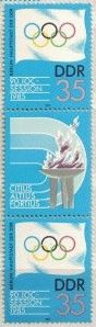 Stamp: Olympic flags (Germany, Democratic Republic (DDR)(Session Of The ...