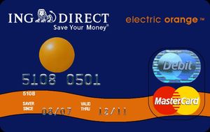 Bank Card: ING Direct Electric Orange - Blue Card (ING DIRECT, United ...