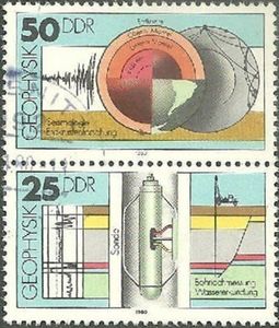 Stamp: Geophysic (Germany, Democratic Republic (DDR)(Geophysics) Mi:DD ...