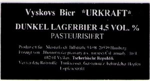 Drink Label: NF1-Vyskov Urkraft Dunkles Lagerbier (Pivovar Vyškov ...