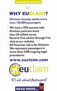 Functional Card: euclaim - Flight Delayed? (Advertising and Promotion, Netherlands(Minicards ...