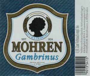 Drink Label: Mohren Gambrinus (Mohrenbrauerei August Huber Dornbirn ...