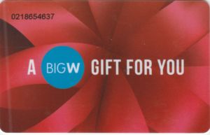 Gift Card: A BIGW Gift for you (Woolworths, Australia(Big W series) Col ...