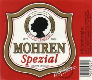 Drink Label: Mohren Spezial (Mohrenbrauerei August Huber Dornbirn, AustriaCol:AT-BEER-004901