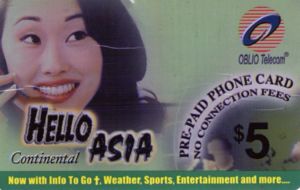 Phonecard: Hello Asia Continental (Oblio Telecom, United States of ...