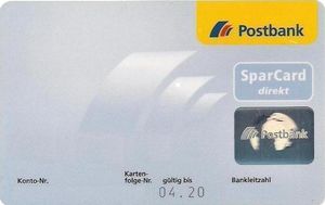 Tarjeta de Banco: Postbank SparCard (Postbank, AlemaniaCol:DE-PL-0005.01