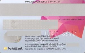 Bank Card: VakıfBank - Tercih Kart (VakifBank, TurkeyCol:TR-MC-0341