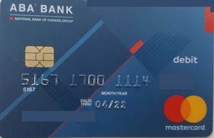 Bank Card: ABA Bank MC (ABA Bank, CambodiaCol:KH-MC-0001