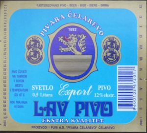 Drink Label: Lav pivo export (Pivara Čelarevo /Carlsberg Serbia/, SerbiaCol:RS-BEER-000011