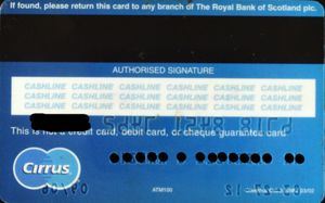 Bank Card: Cashline (Royal Bank of Scotland, United Kingdom of Great ...