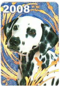 Pocket Calendar: Dalmatian (Russia(Dogs) Col:RUS-2008-Dog-034.06