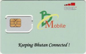 Phonecard: Zone Bhutan Mobile (Mobile Bhutan, Bhutan(BMobile - GSM / SIM) Col:BT-BOM-GSM-0004 📞