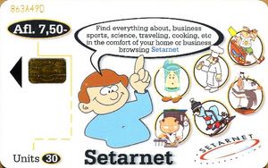 Phonecard: Setarnet (Setar , Aruba(03 - Chip Cards) Col:AW-SET-CHP-0010Ba