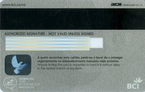 Bank Card: Classic (Bci, MozambiqueCol:MZ-VI-0016