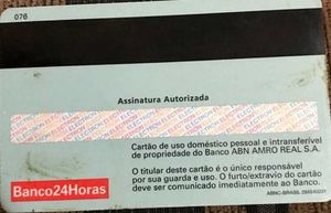 Bank Card: Banco Real (ABN-AMRO Bank, BrazilCol:BR-VE-0031.01