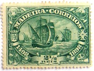 Stamp: Fleet of Vasco da Gama on the run (Madeira Islands(4th Centenary ...