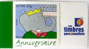 Stamp: Happy Birthday: Babar (France(Personalized Stamps) Yt:FR 3927A ...