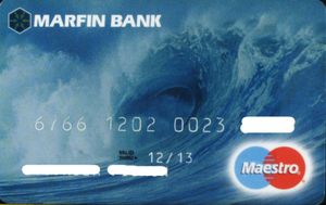 Bank Card: Marfin Bank Debit Card (Marfin Bank, Ukraine) Col:UA-MS-0166.01