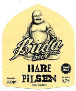 Etiqueta de bebida: Buda Beer Hare Pilsen (Otten Brau Cervejaria Ltda ...