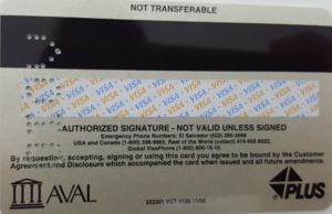 Bank Card: Aval Platinum (Grupo Aval, El SalvadorCol:SV-VI-0001